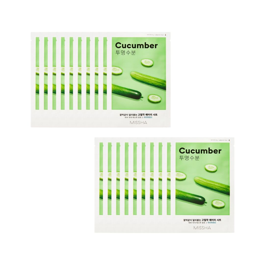Shop Missha Airy Fit Sheet Mask [Cucumber] 20pcs